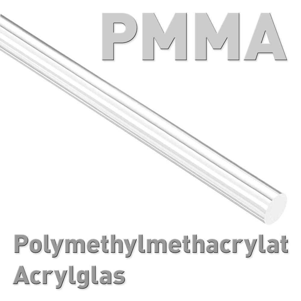 Polymethylmethacrylat (PMMA, Acrylglas, Plexiglas), Rundstab 8 x 100 mm ...
